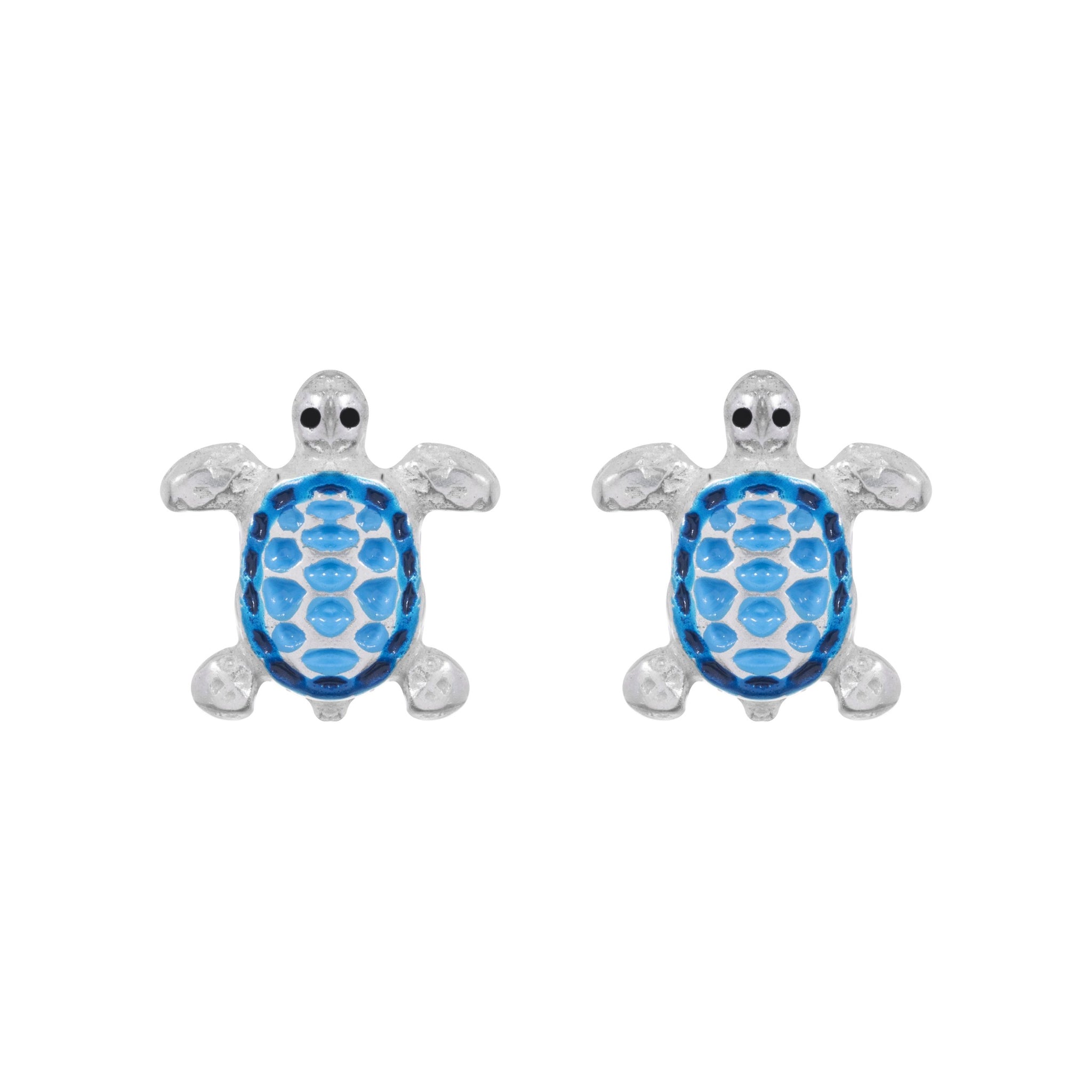 Aretes tortuga de plata hechos a mano | Joyas El Edén